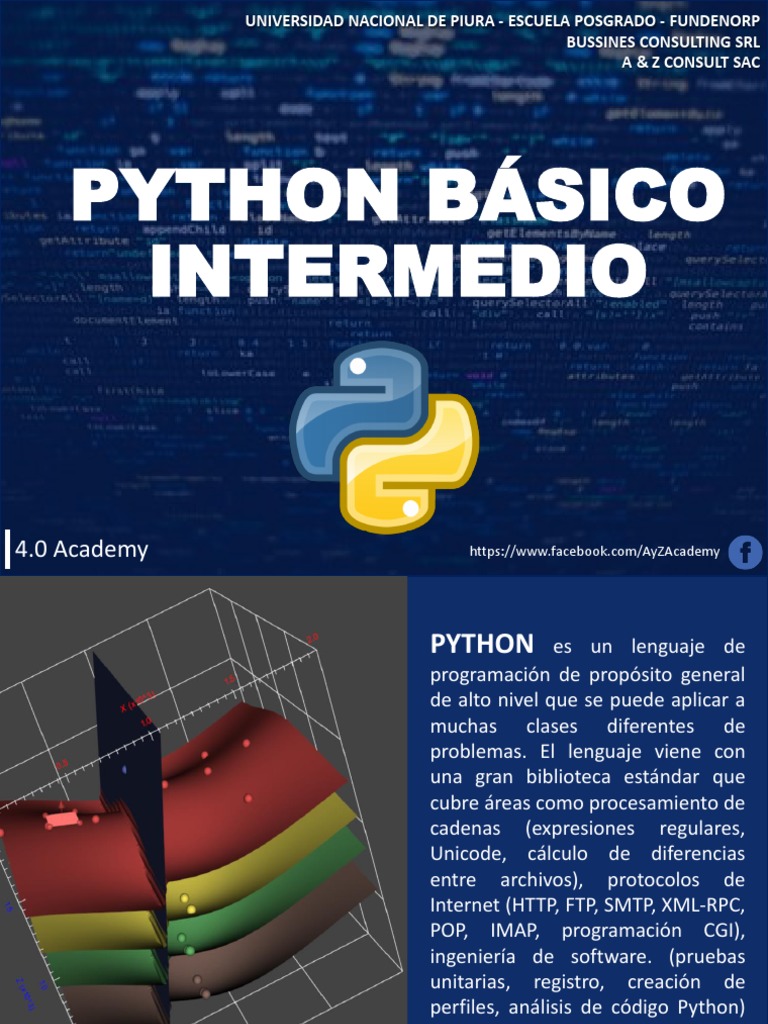 Brochure Python Básico - Intermedio 27 de Agosto | PDF | Python (lenguaje de programación ...