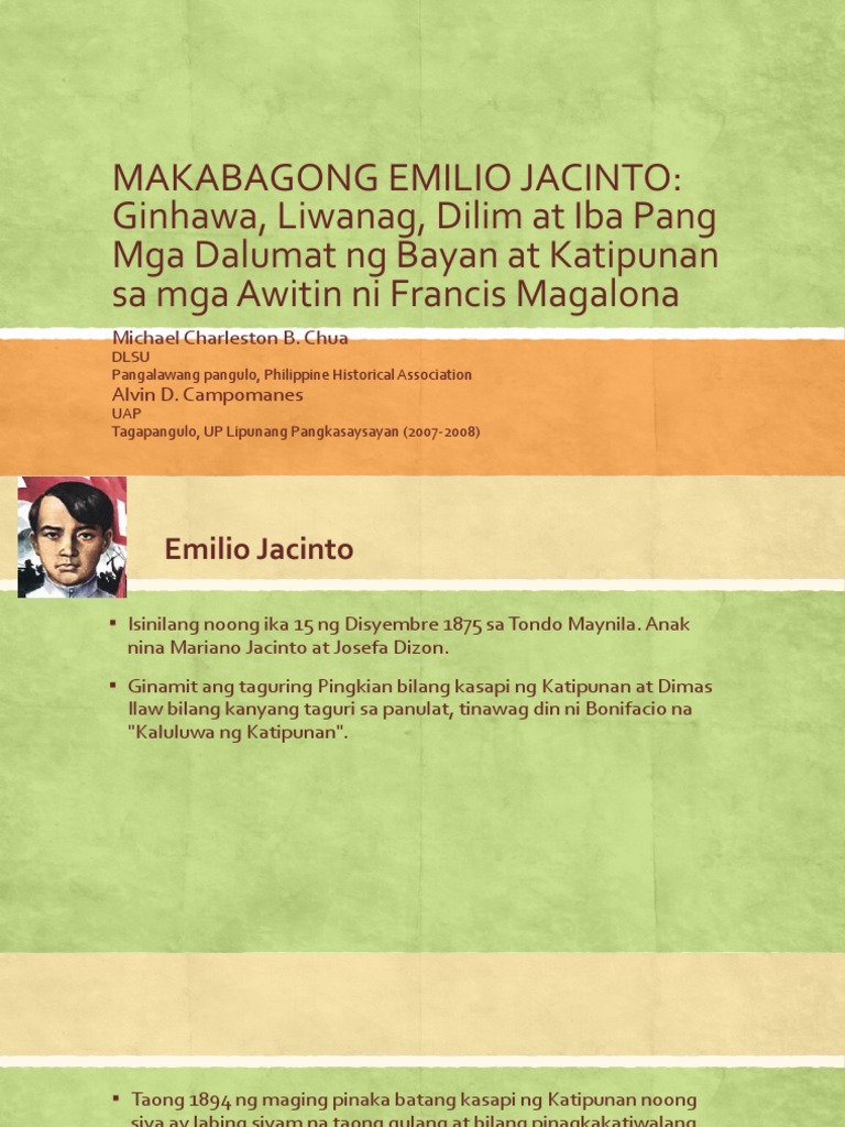 Makabagong Emilio Jacinto.2 | PDF Makabagong Emilio Jacinto.2 | PDF