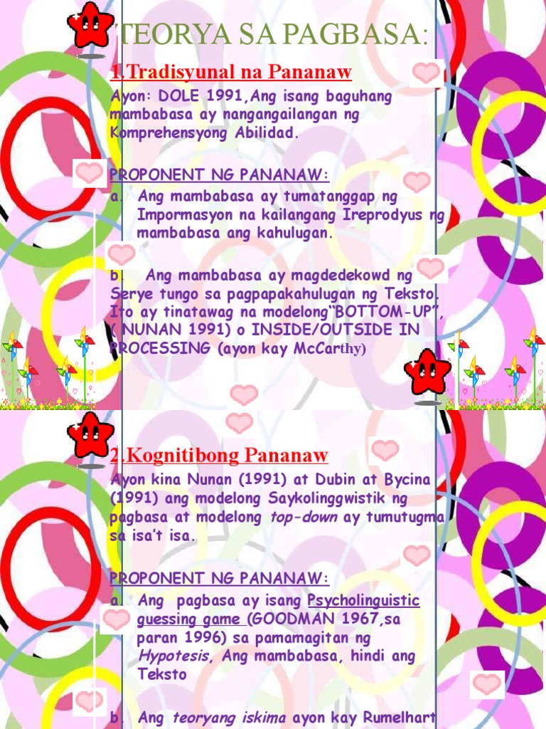 Teorya NG Pagbasa | PDF