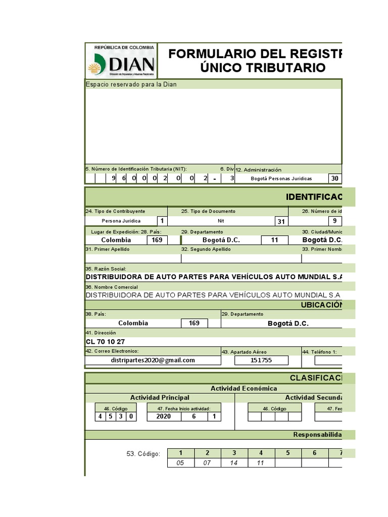 Rut Excel | PDF | Bogotá