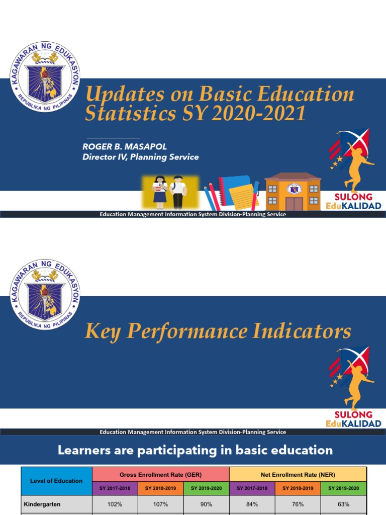 Updates On Basic Education Statistics SY 2020-2021 As of March 01, 2021 ...