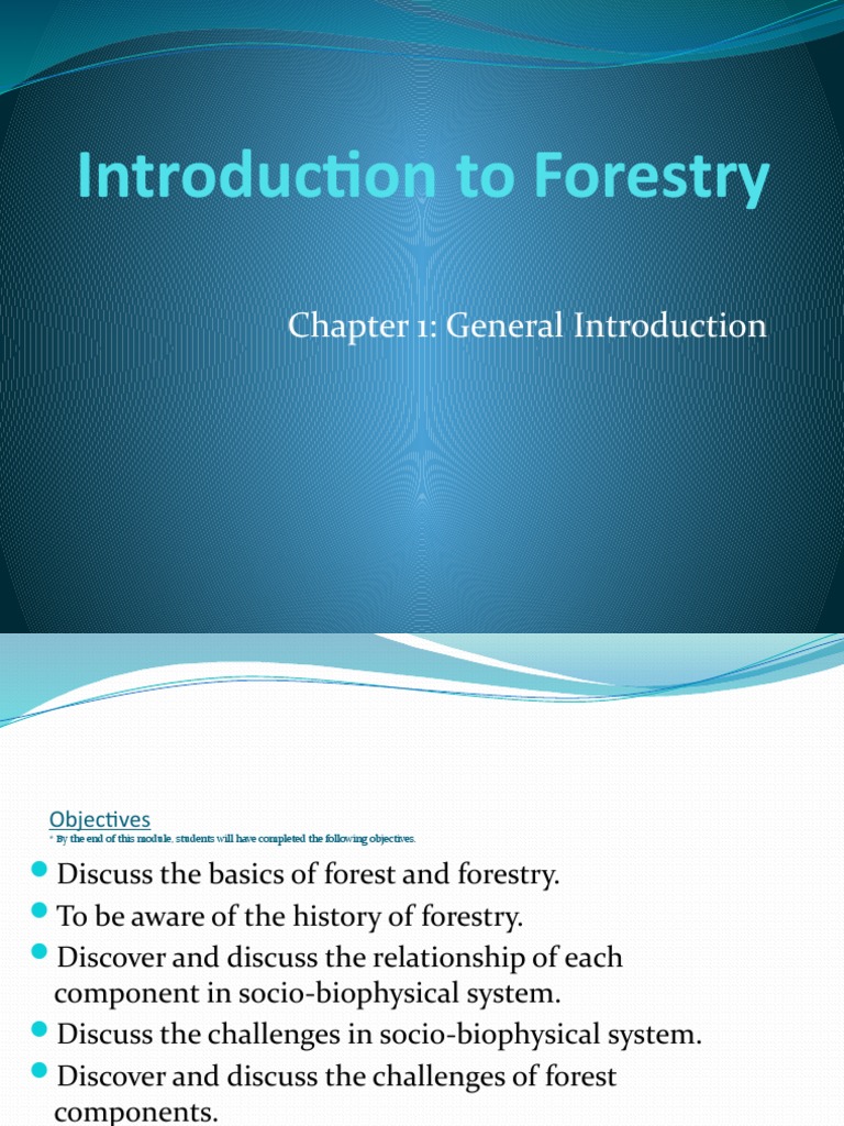 Chapter 1 - Intro. To Forestry | PDF | Forests | Tropics