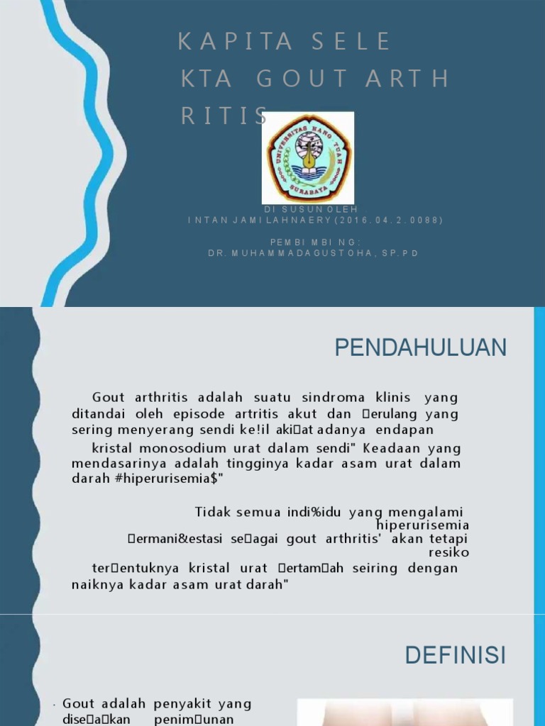 PDF PPT Gout Arthritis | PDF