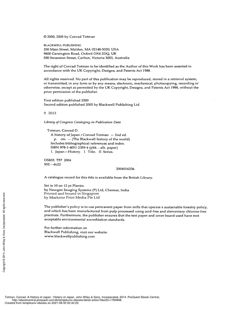 Library of Congress Cataloging-in-Publication Data: Blackwell ...