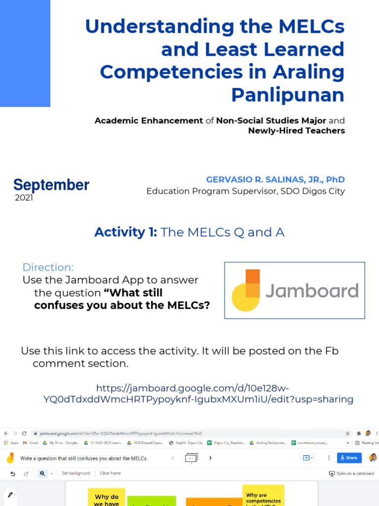 Understanding The MELCs and Least Learned Competencies in Araling Panlipunan Grades 1-6 | PDF ...