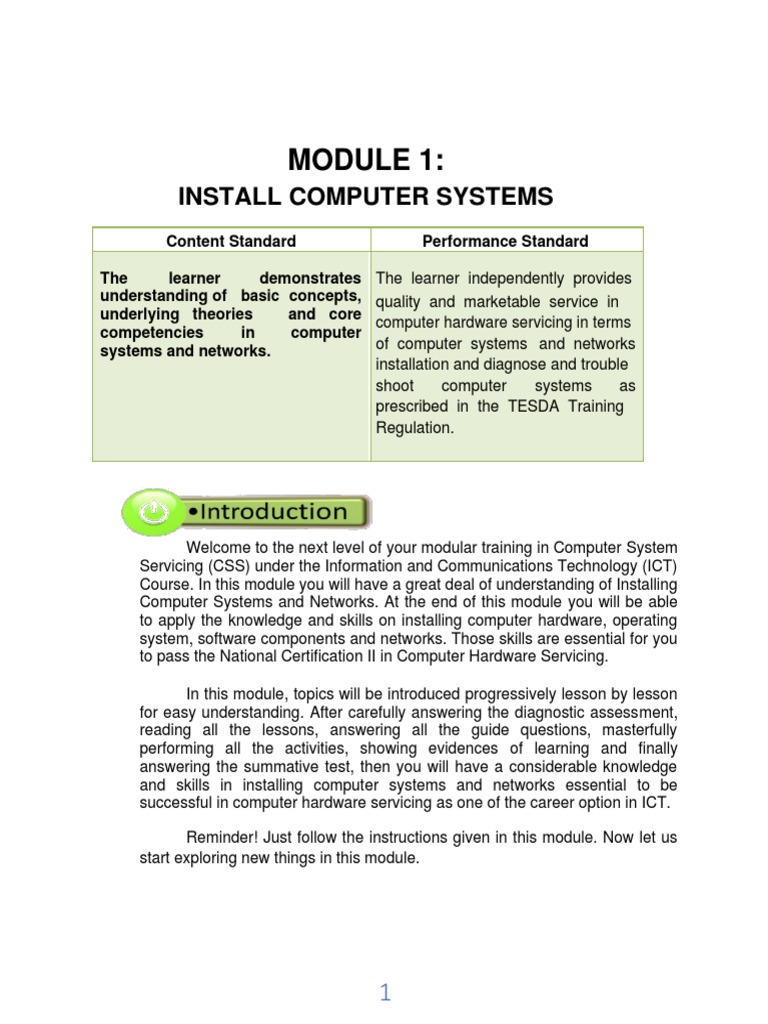 Install Computer Systems | PDF | Computer Data Storage | Computer Monitor