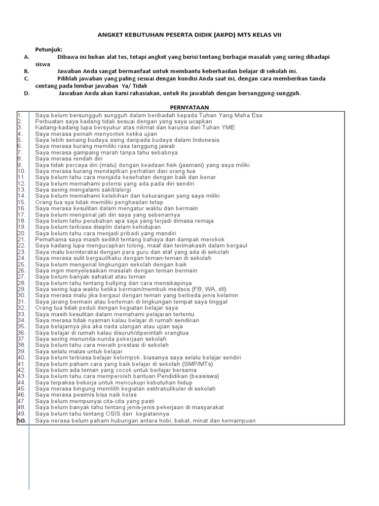 Akpd Kelas Vii | PDF