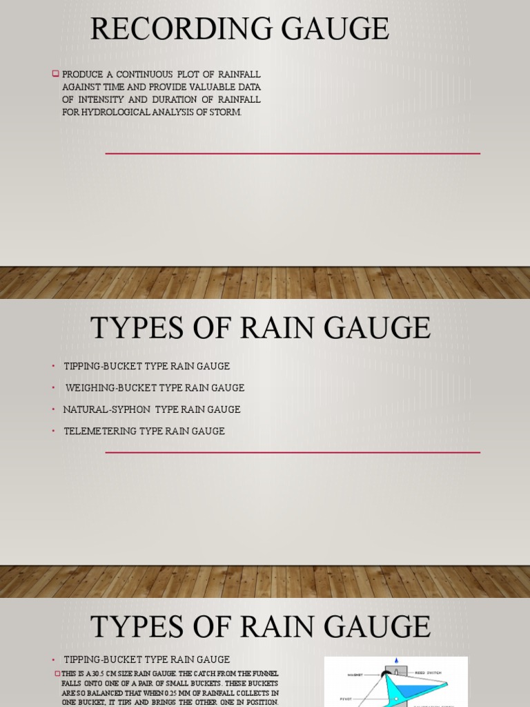 Recording Gauge | PDF | Rain | Applied And Interdisciplinary Physics