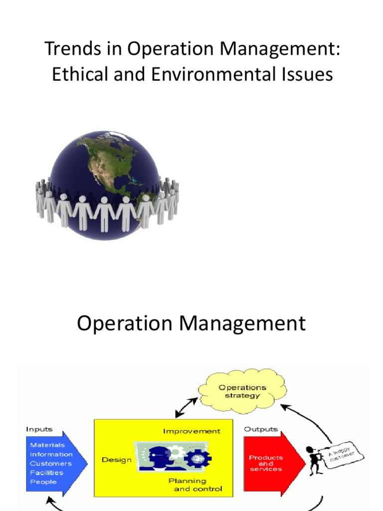 Trends in Ethical Operation Management | PDF | Safety | Operations ...