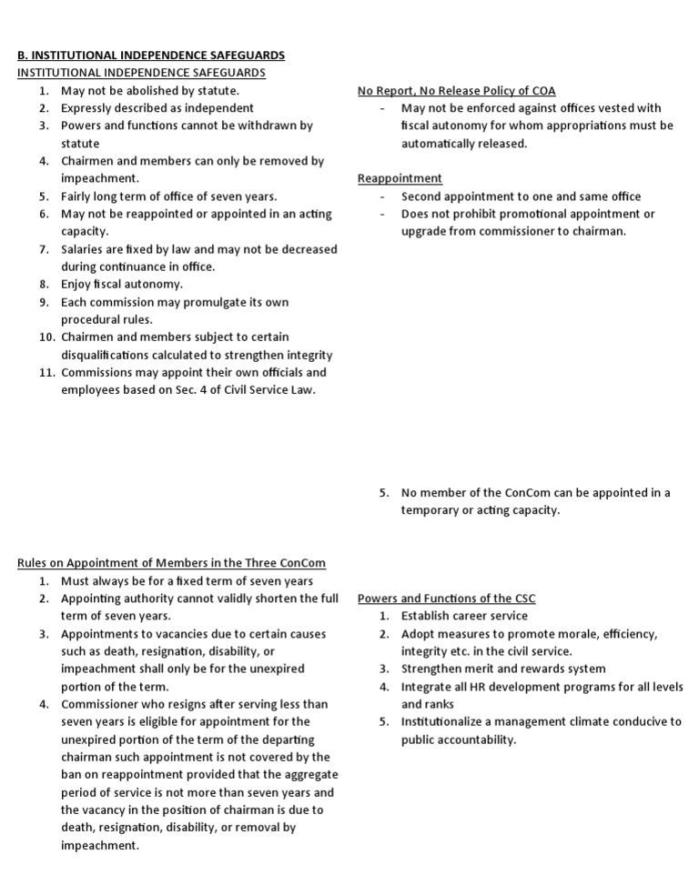 Institutional Independence Guide | PDF | Impeachment | Social Institutions