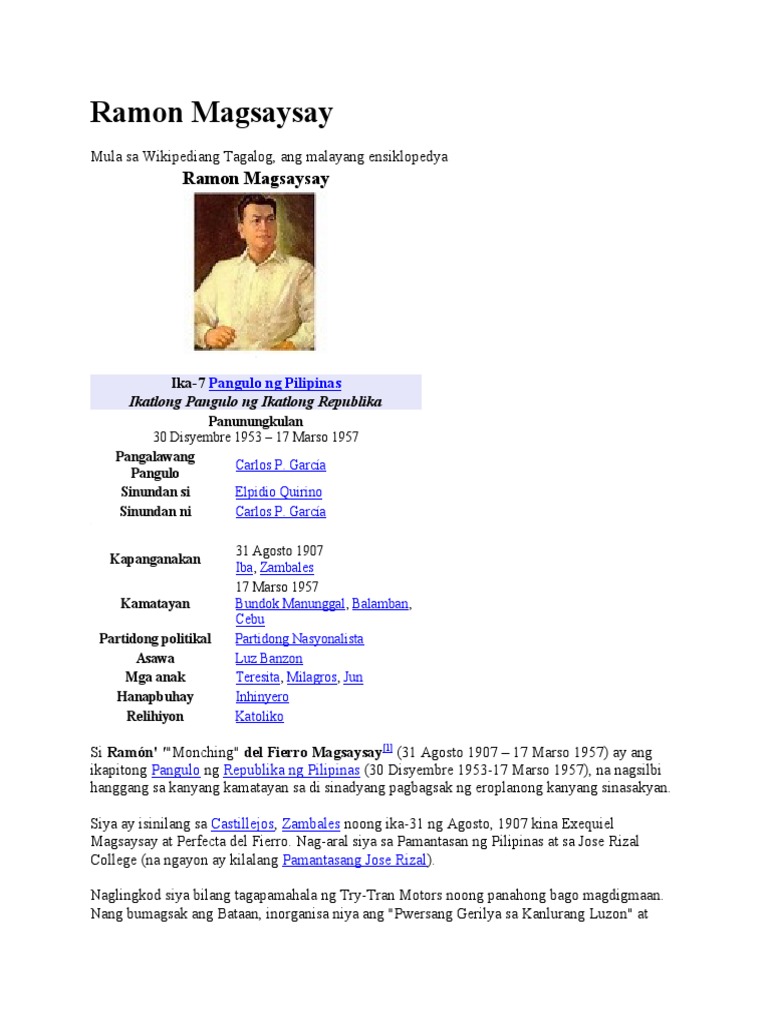 Ramon Magsaysay | PDF