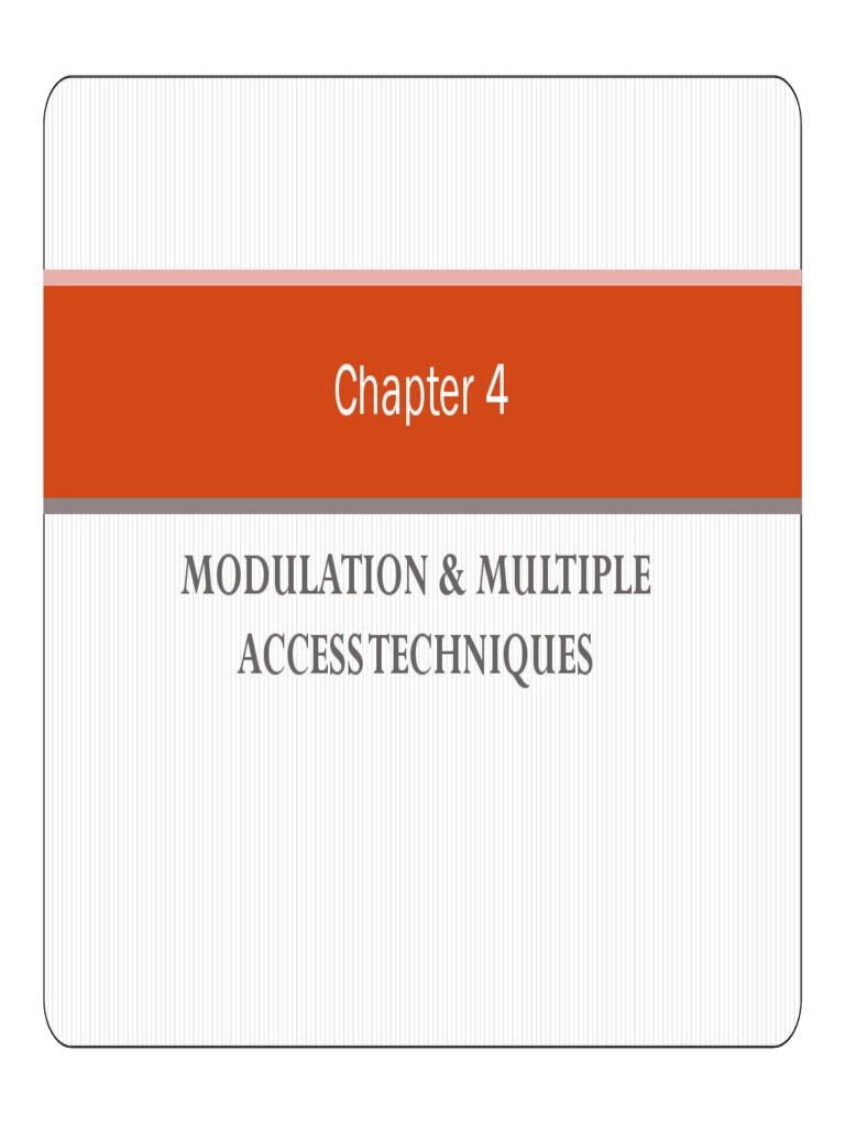 Modulation & Multiple Access Techniques | PDF | Channel Access Method | Modulation