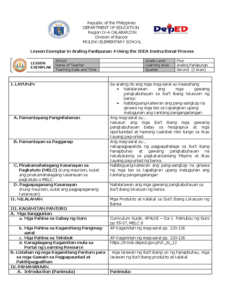 Lesson-Exemplar-in-AP4-MELC No.8-Day-1-3 | PDF