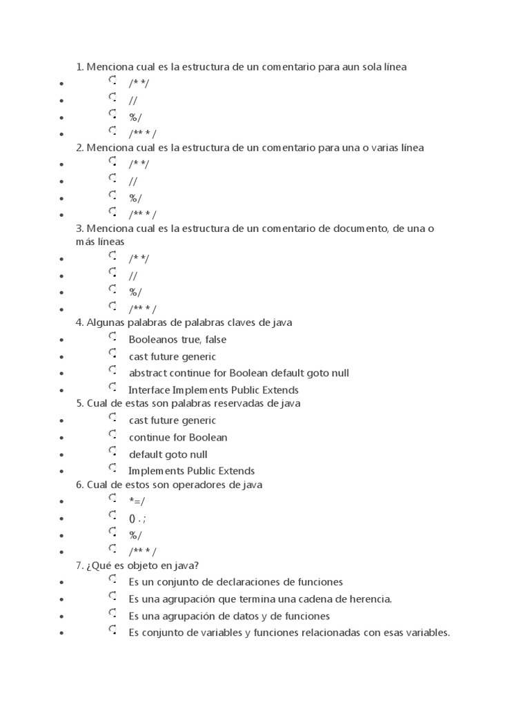 Preguntas de Examen Programacion | PDF | Herencia (Programación ...