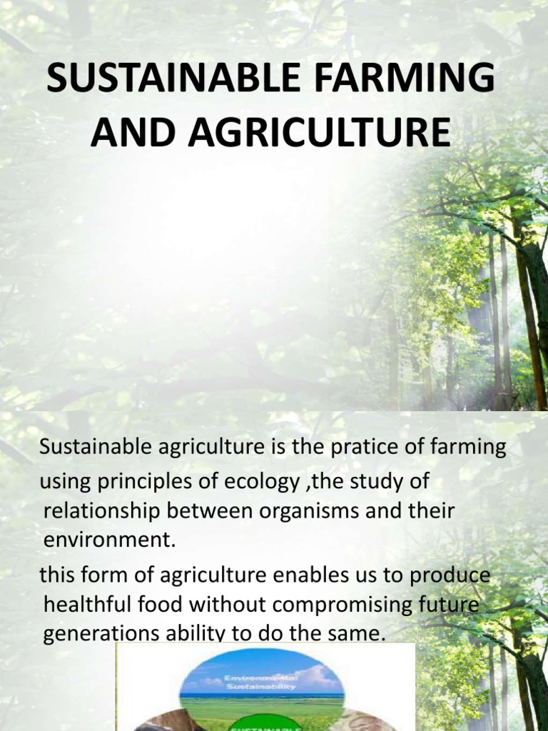 Sustainable Farming Practices Explained | PDF | Agriculture ...