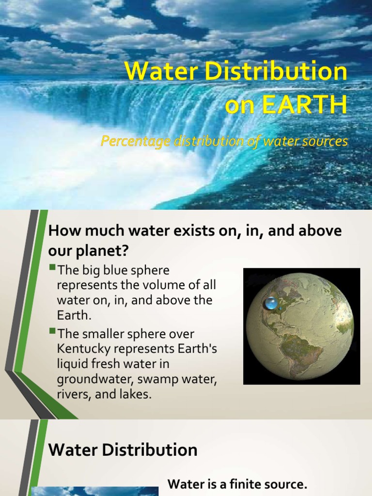 14 Water Distribution On Earth | PDF | Water | Fresh Water