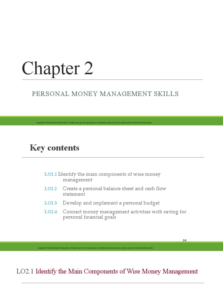 Chapter 2 Personal Money Management Skills - Student | PDF | Balance ...