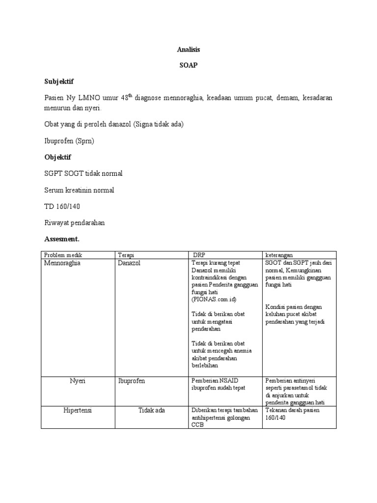 Analisis Kasus SOAP Farmasi Hipertensi | PDF