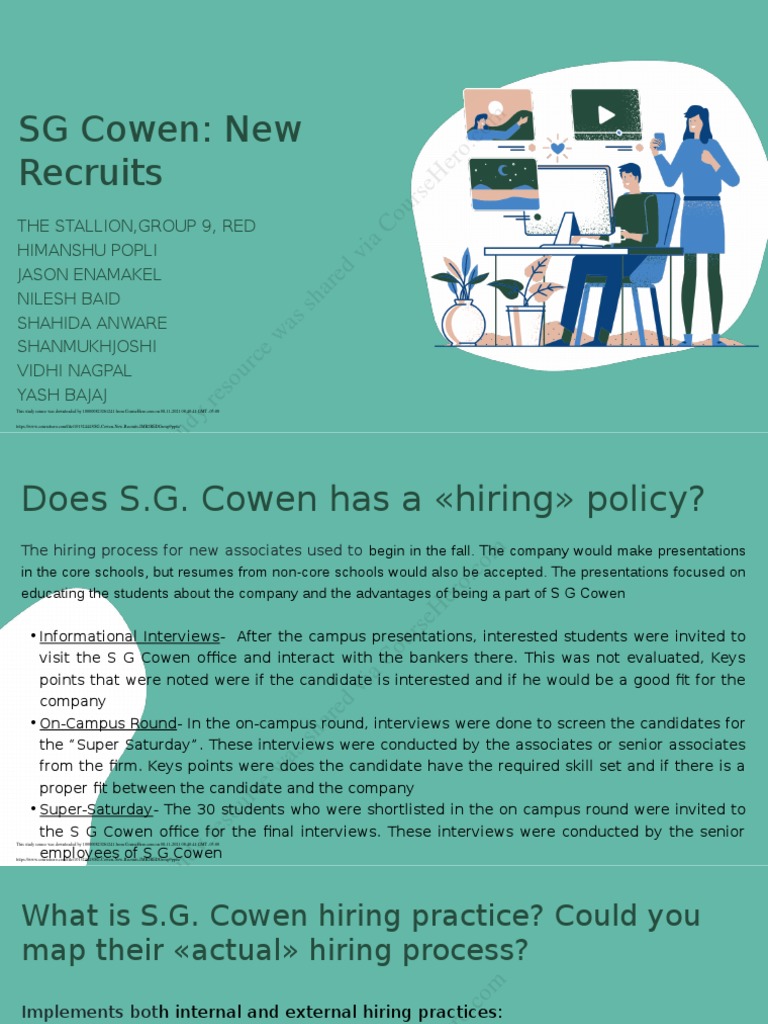 SG Cowen: New Recruits | PDF | Cognition | Communication