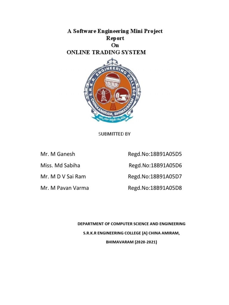A Software Engineering Mini Project On Online Trading System | PDF ...