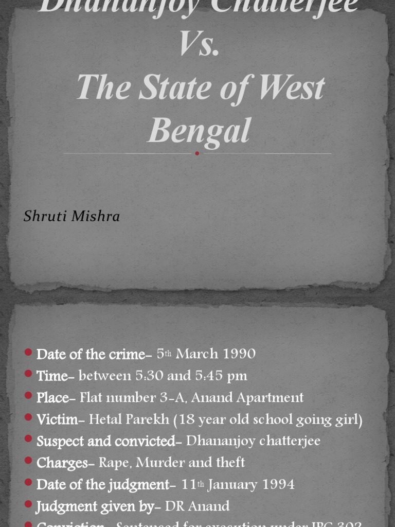 Dhananjoy Chatterjee Case | PDF | Justice | Crime & Violence