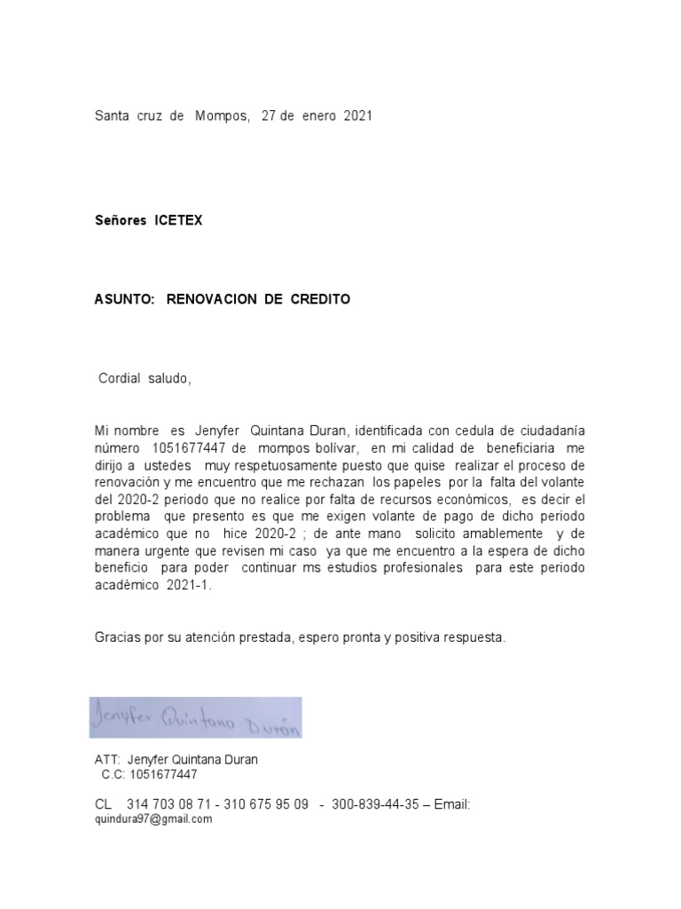 Carta ICETEX | PDF