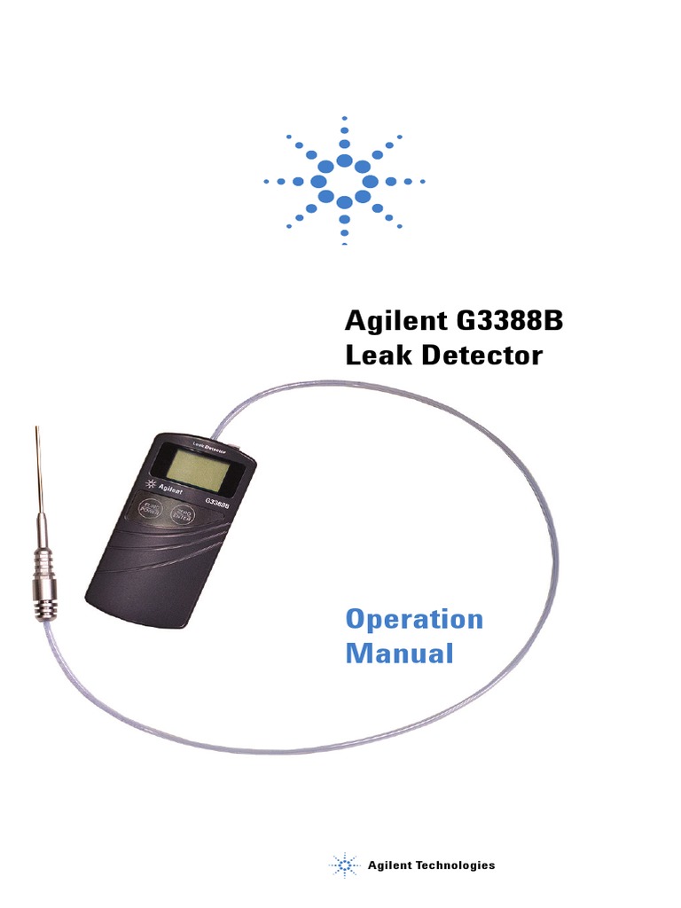 Agilent G3388B Leak Detector: Operation Manual | PDF | Argon | Gas ...