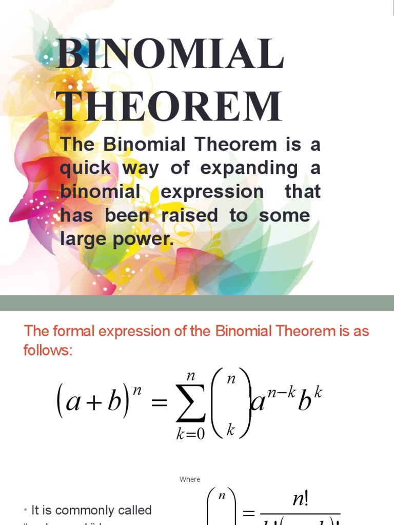 Binomial Theorem | PDF