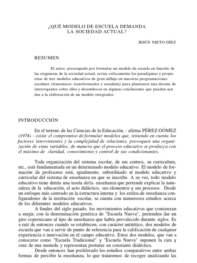 Escuela Transformadora Descargar Gratis Pdf Conocimiento Maestros