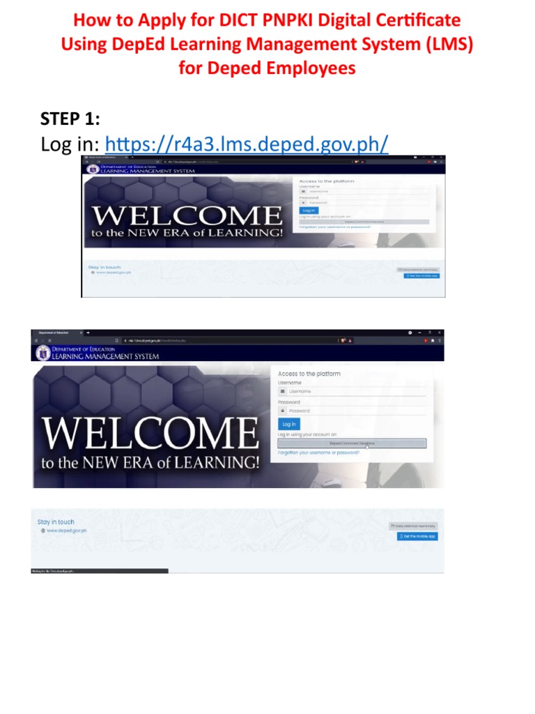 How To Apply For Dict Pnpki Digital Certificate Using Deped Learning ...