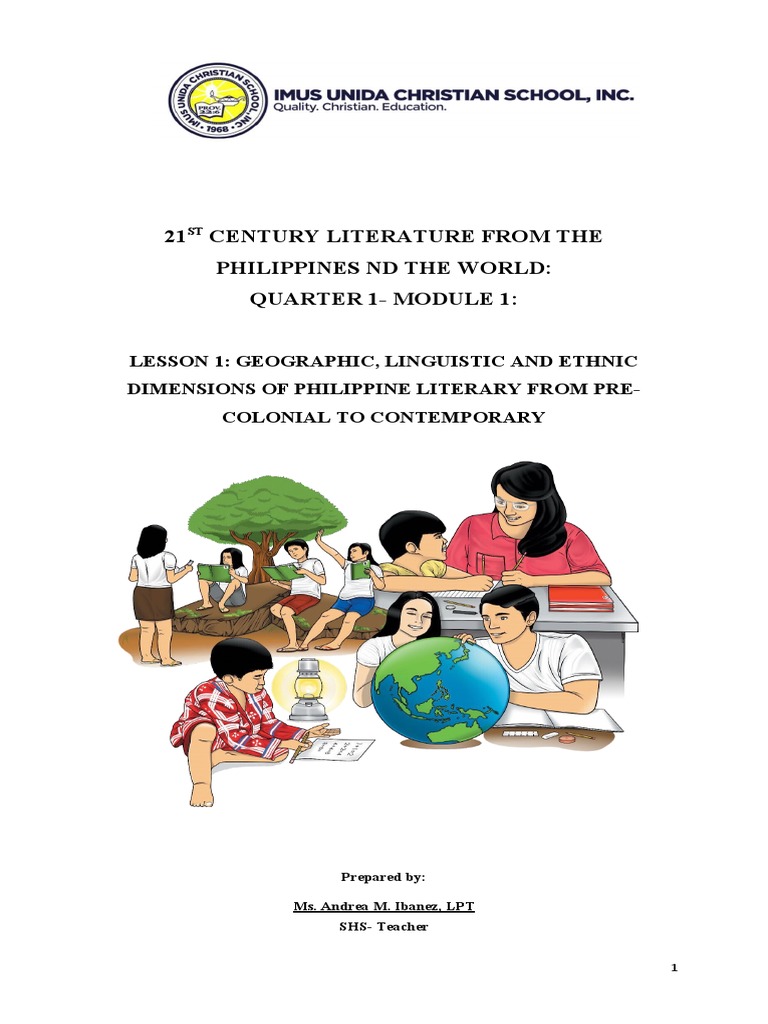 1st Quarter-Module 1-Lesson 1-21st Century Literature From The ...