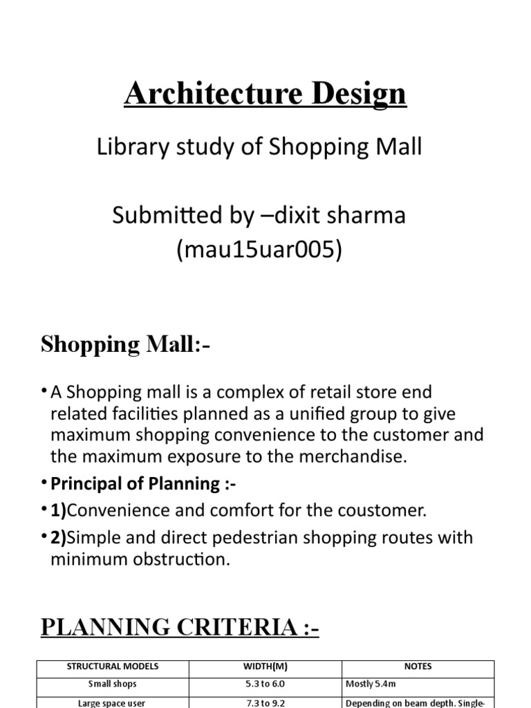 Architecture Design | PDF | Retail | Shopping Mall