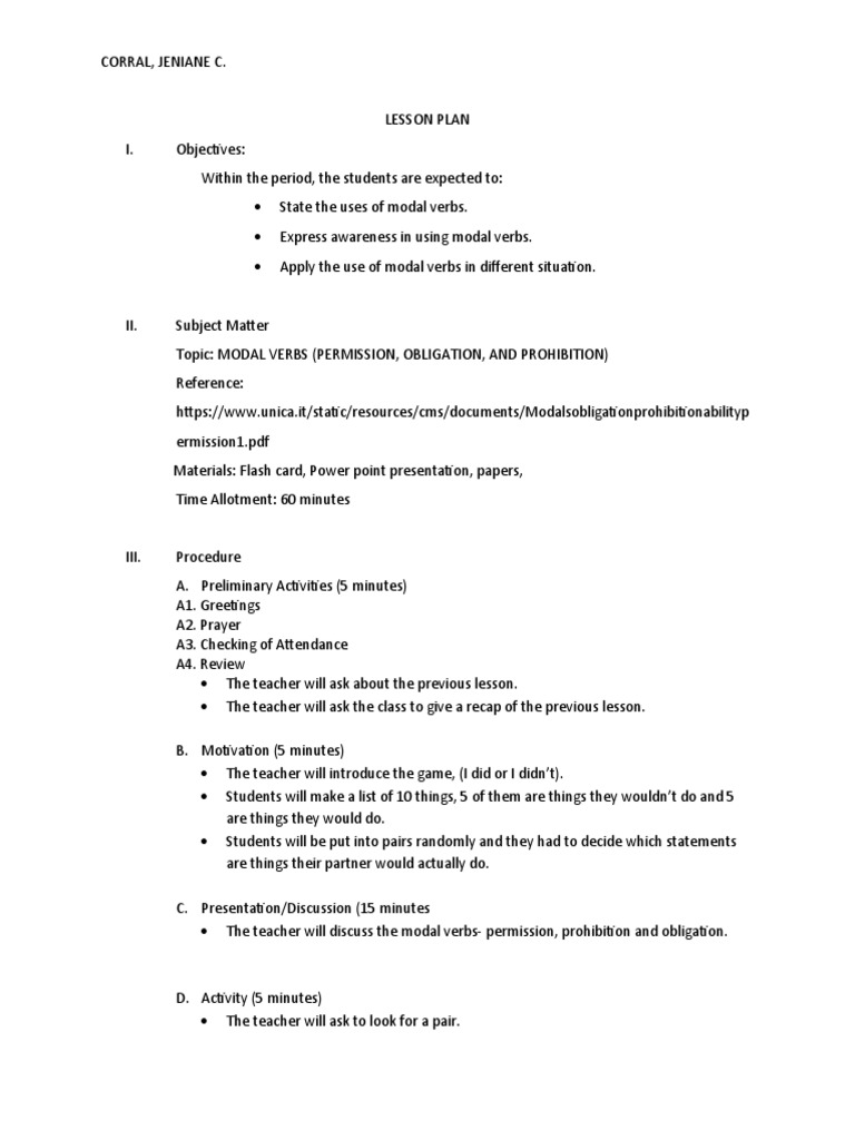 WH Questions 4as Lesson Plan Format | PDF | Verb | Lesson Plan