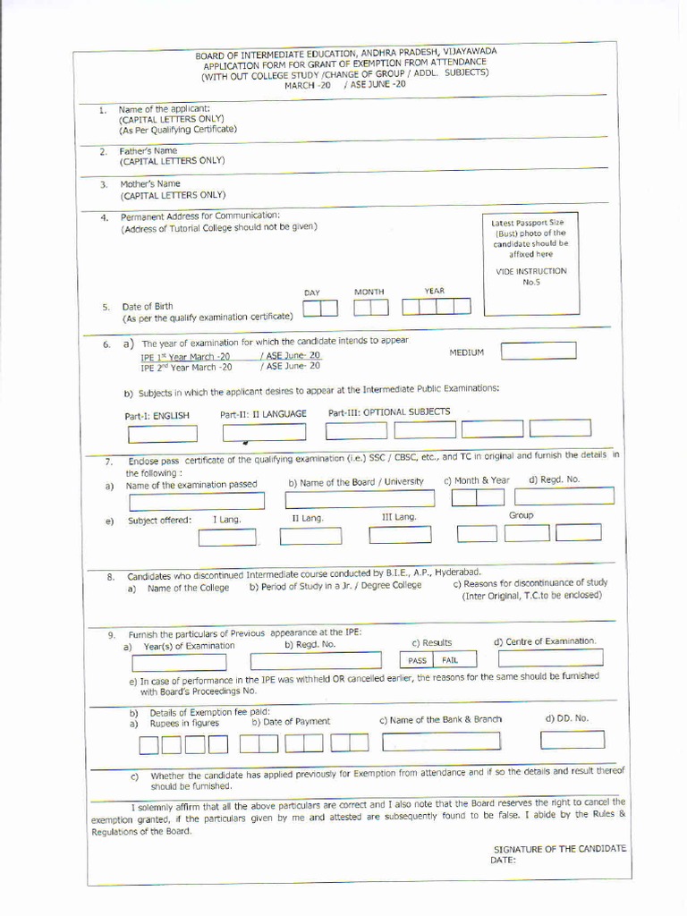Exemption Application | PDF