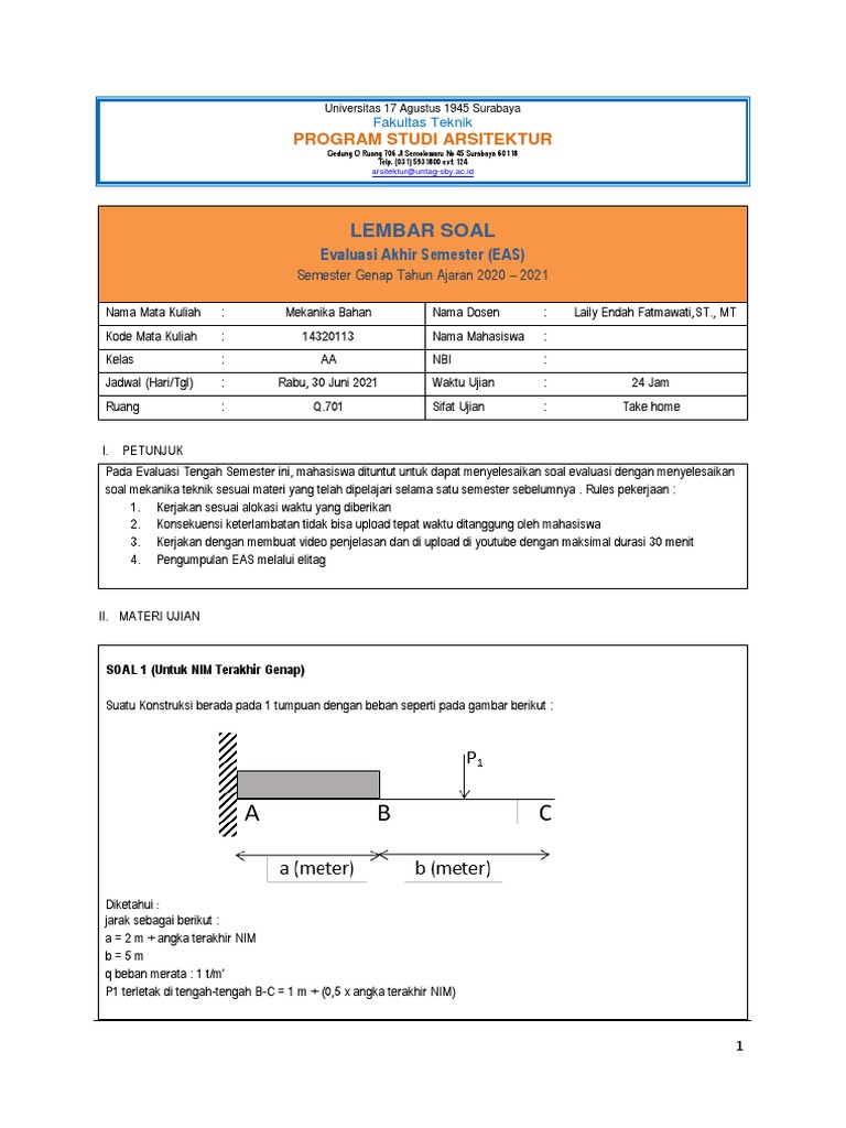 Soal EAS Genap 2020 - 2021 - AA | PDF
