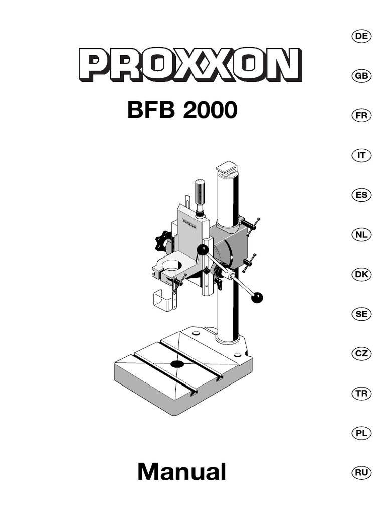 Manual 826064 Proxxon Micromot BFB 2000 Milldrill Unit - 2 | PDF