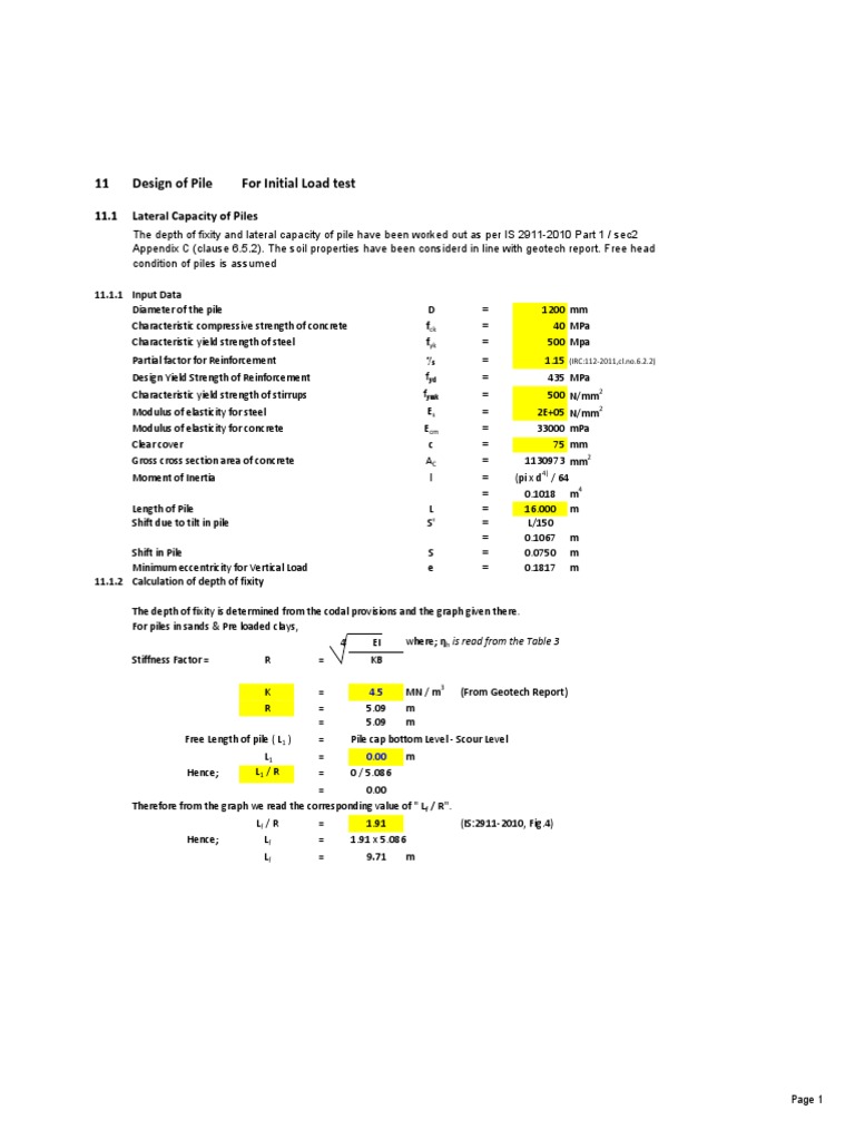 Test Pile 20 M 02082021 | PDF | Deep Foundation | Strength Of Materials