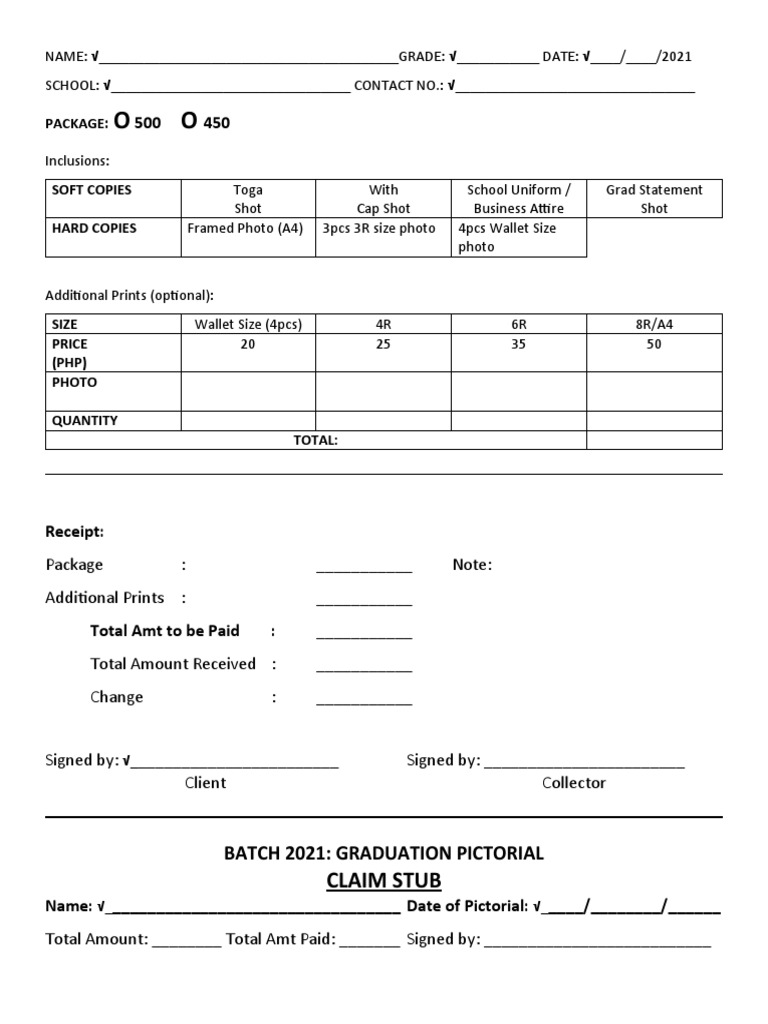 Graduation Form | PDF
