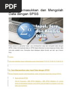 Cara Memasukkan Dan Mengolah Data Dengan SPSS | PDF