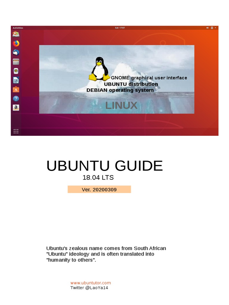 Ubuntu (Version (18.04) ) Introduction | PDF | Icon (Computing ...