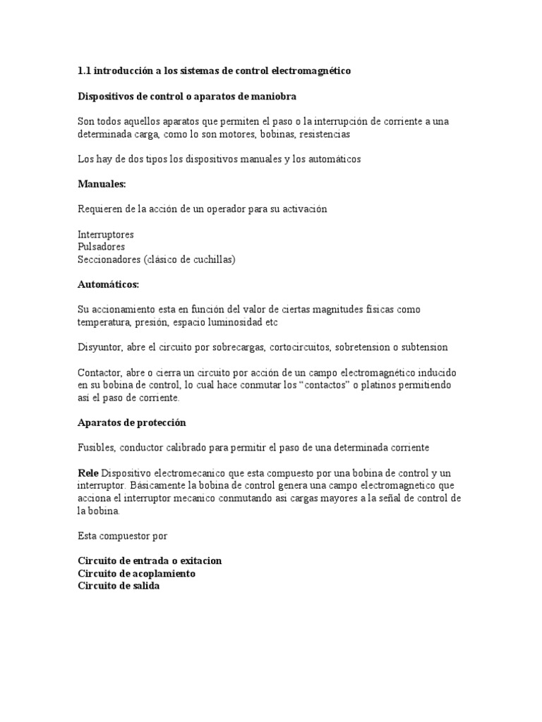 Introducción A Los Sistemas de Control Electromagnético | PDF