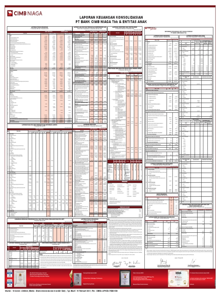 Lap. Keuangan Cimb Niaga 2020 | PDF