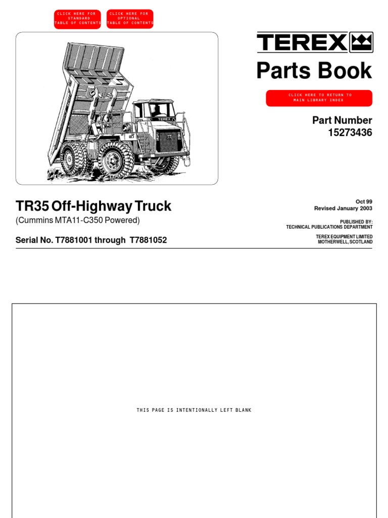 Parts Book: TR35 Off-Highway Truck | PDF | Clutch | Brake