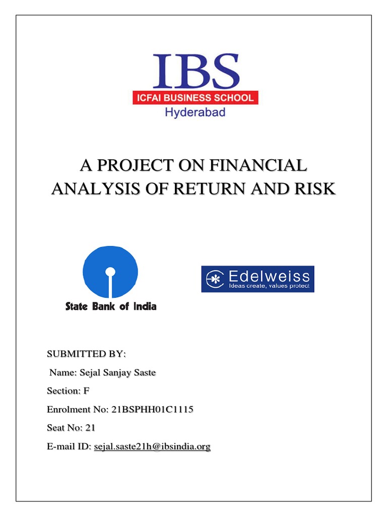 A Project On Financial Analysis of Return and Risk | PDF | Beta ...
