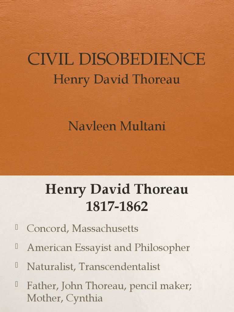 Civil Disobedience: Henry David Thoreau | PDF | Civil Disobedience ...