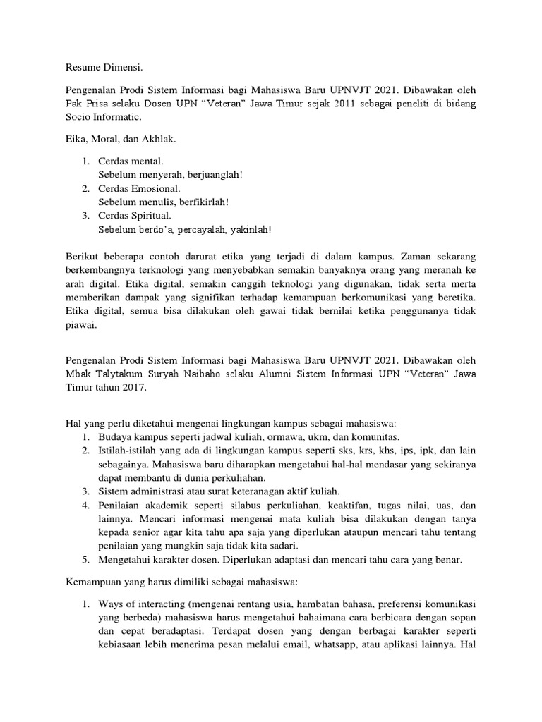 Resume Hari1 21082010131 Afrida Lailiyah Hanim | PDF