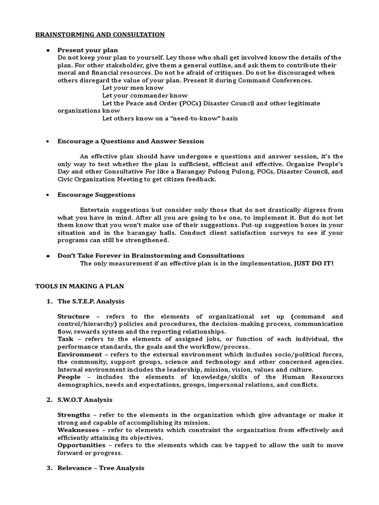 Police Planning 2nd | PDF | Goal | Swot Analysis