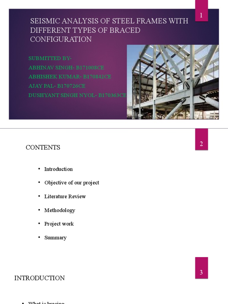 Seismic Analysis of Steel Frames With Different Types | PDF | Buckling ...