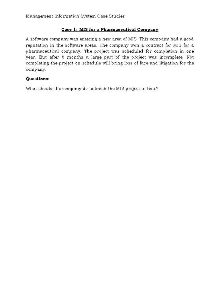 Management Information System Case Studies | PDF | Information System | Privacy