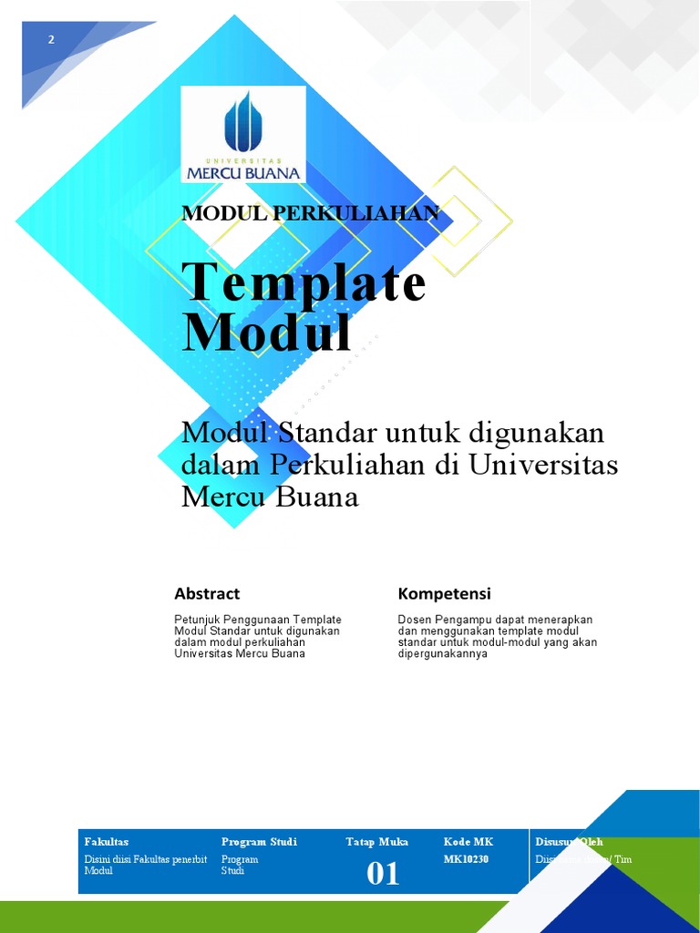 Template Modul Bahan Ajar 2021 | PDF